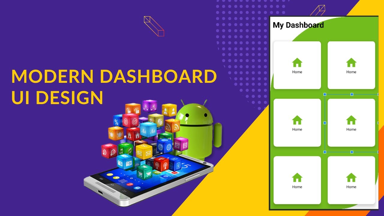 Modern Dashboard UI design in android studio - YouTube