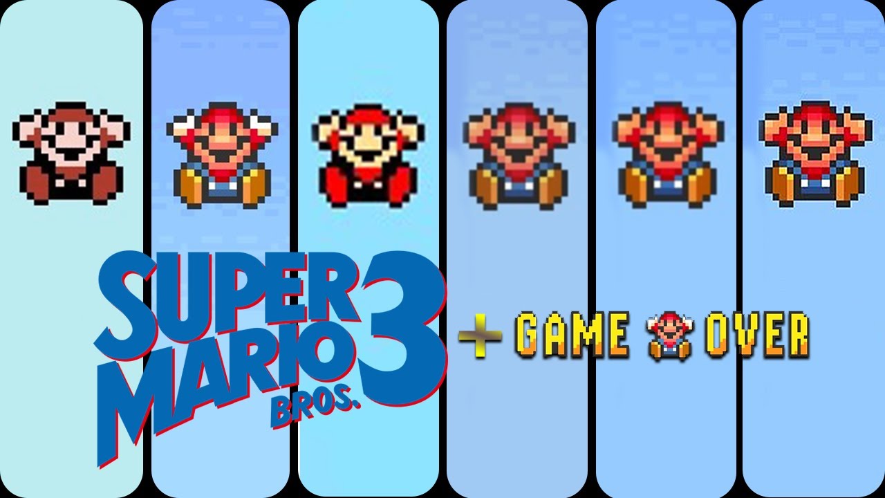 Mario's Death in Every Super Mario Bros. 3 Version 1988 (+ All Game ...