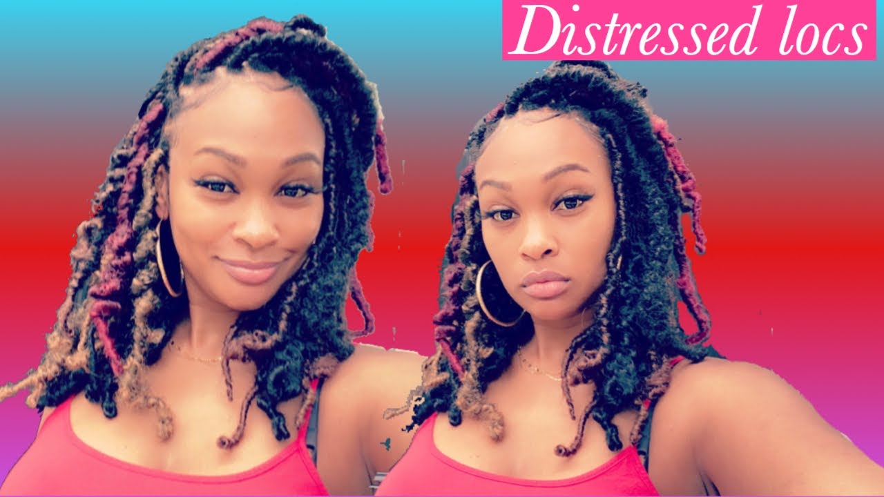 BEGINNERS TUTUORIAL for Distressed locs with passion twist hair from ...