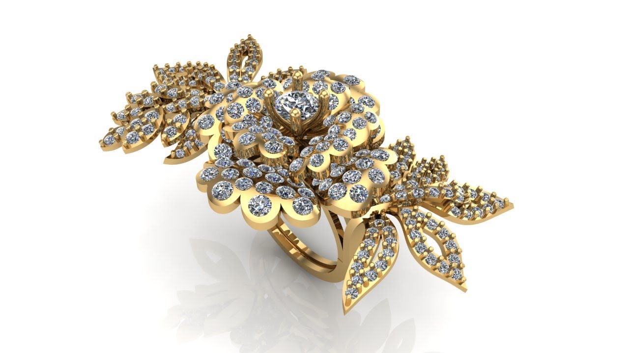 matrix 9 RENDER VIDEO LATEST DIAMOND JEWELLERY PEACOCK LADIES RING 29 ...