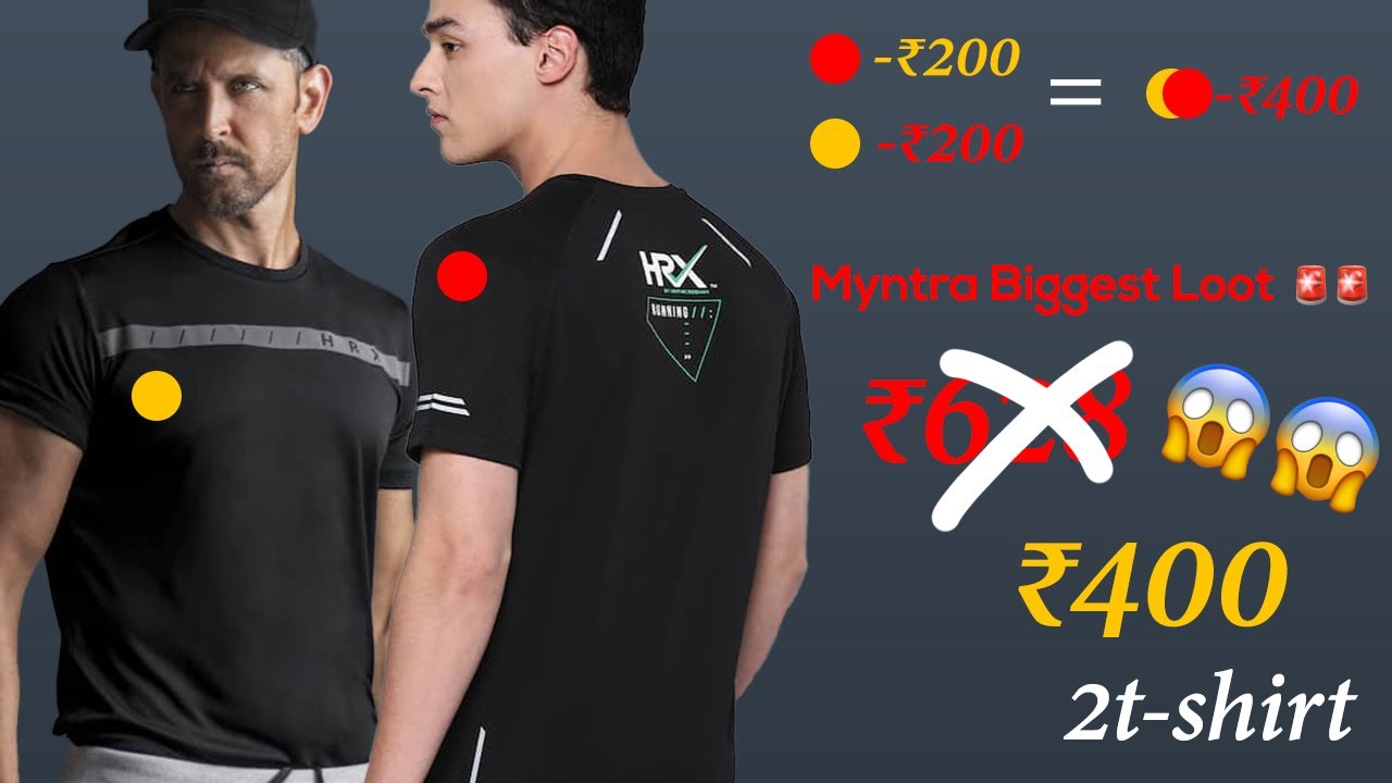 Myntra Biggest Loot 🚨🚨 | HRX T-shirt Loot 😱 | Myntra Exclusive Coupon ...