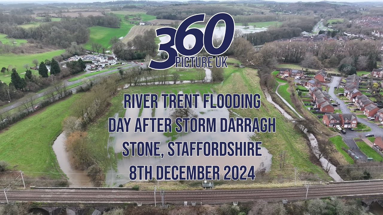 Storm Darragh River Trent Flooding December 2024 - YouTube
