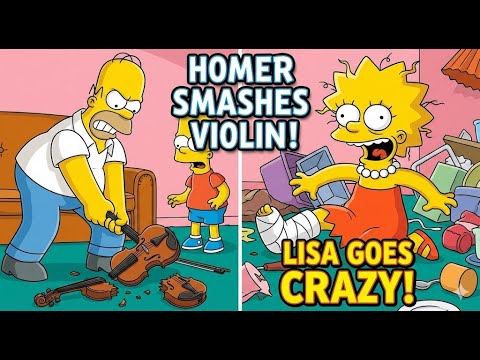 Simpsons Funny Moments | Homer Smashes Bart's Violin & Lisa Goes Crazy ...