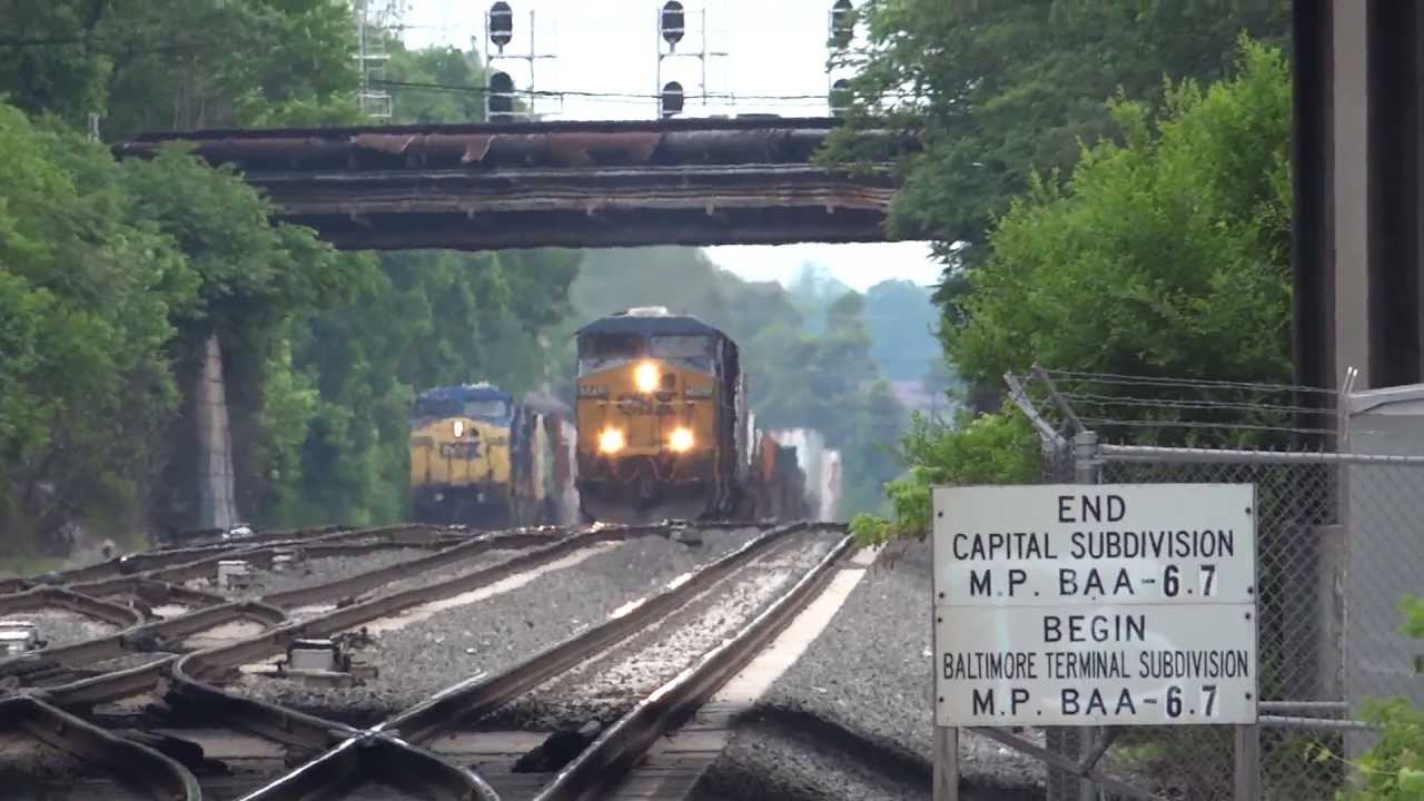 CSX Engineer Waving Through St Denis - YouTube