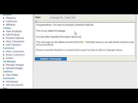Tutorial: How to configure your home page in CubeCart | LayerOnline Web Hosting - YouTube