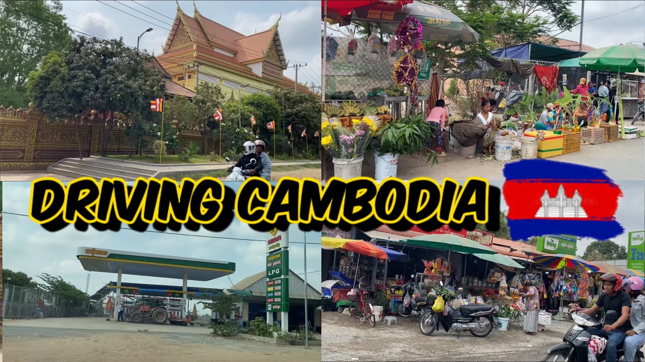 #01 Driving Cambodia | Explore Countryside Village | Beautiful Cambodia ...