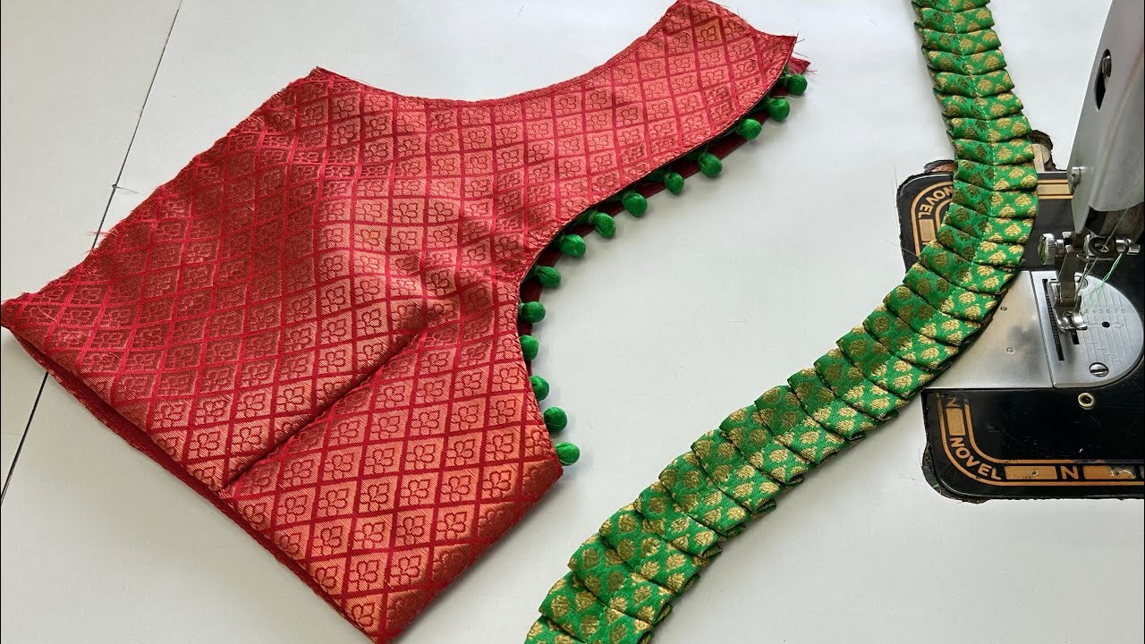 Back Neck Blouse Design | Potli Button Blouse Design | Cutting And ...