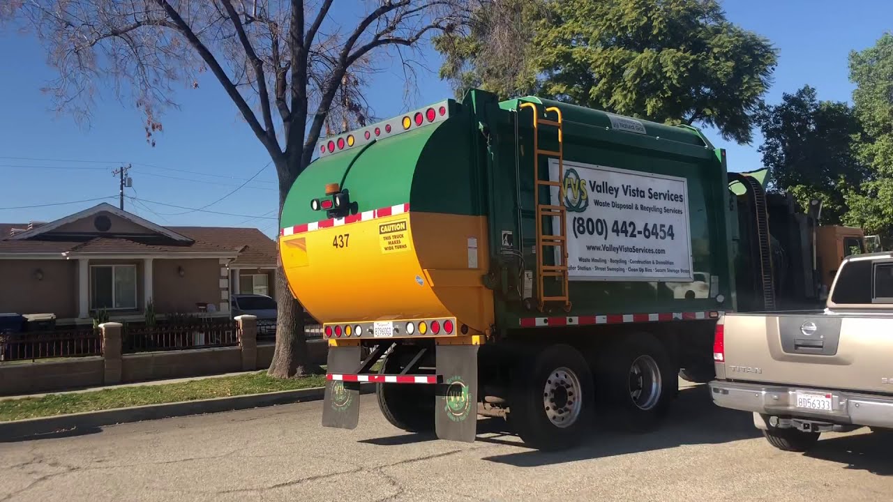 Valley Vista Services CCC LET2 Pendpac truck #437 on mixing waste on 1 ...