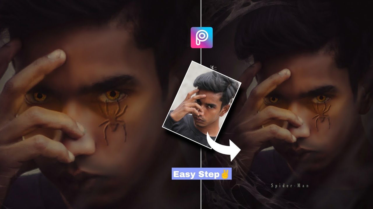 Spider-Man photo editing in PicsArt lightroom tutorial | Easy Step ️ ...