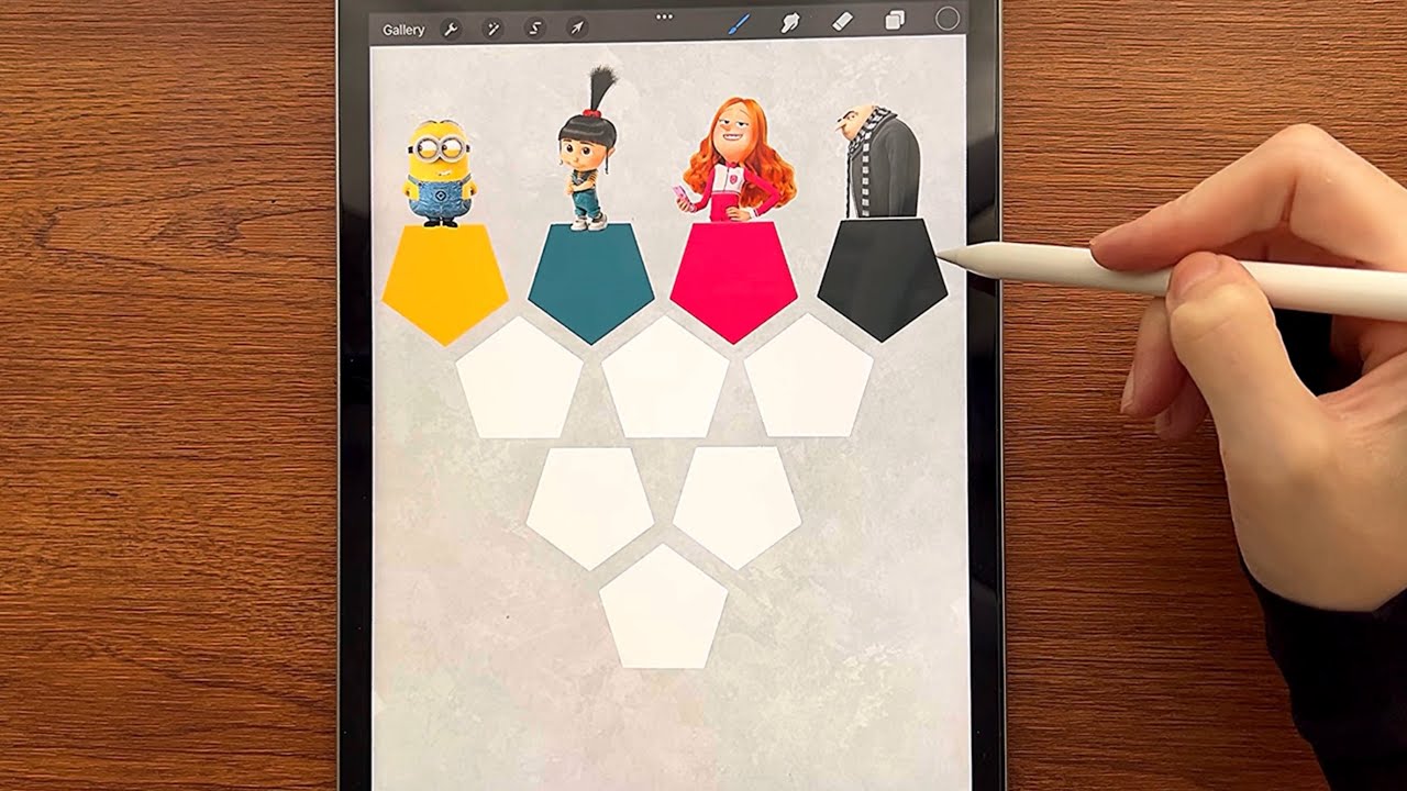 Digital Color Mixing in Procreate: Despicable Me 4 Characters # ...