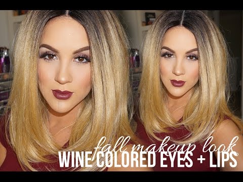 Fall Makeup Look | Wine Colored Eyes + Lips - YouTube