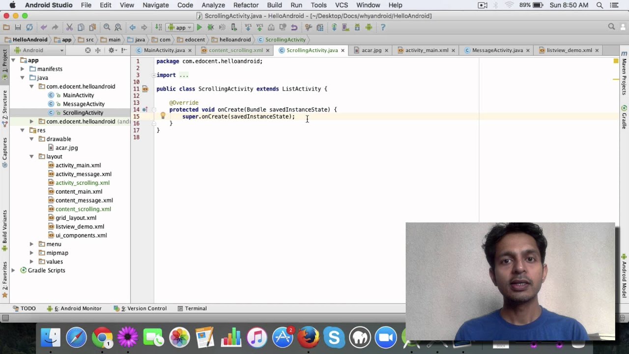 Using a ListActivity to display and manage a List of Items - YouTube