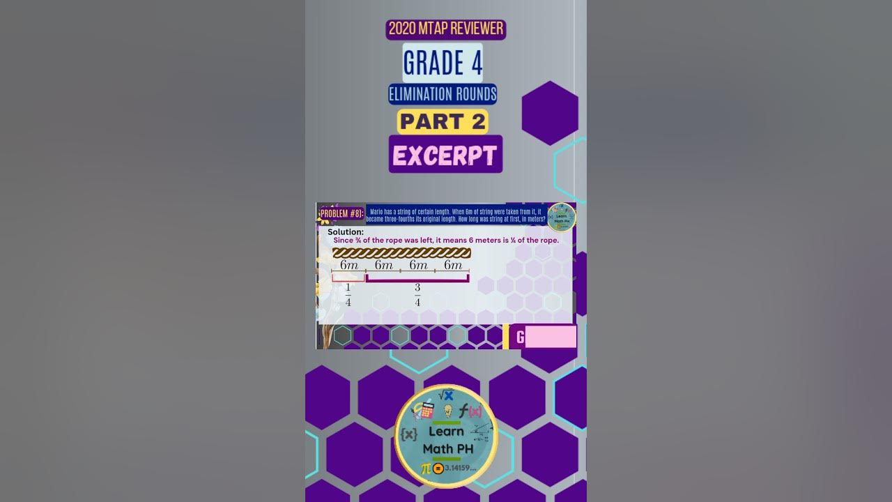 2020 Grade 4 MTAP Elimination Round Part 2 out of 7 Excerpt Only — Learn Math PH #learnmath ...