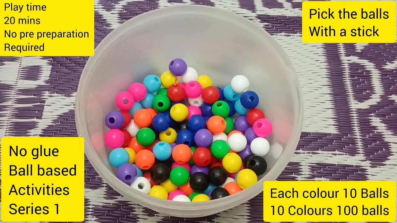 Summer activities | No Glue Ball based Activities Series1 | Pick balls ...