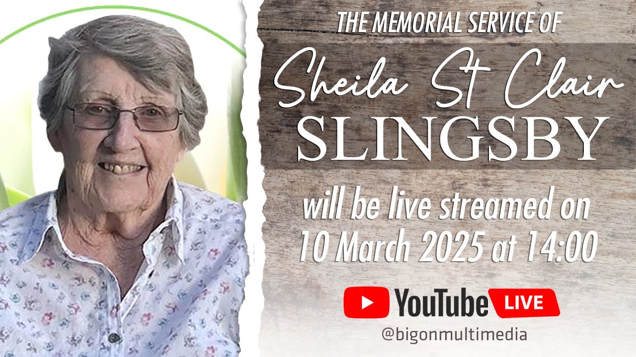 The Memorial Service of Sheila St Clair Slingsby - YouTube