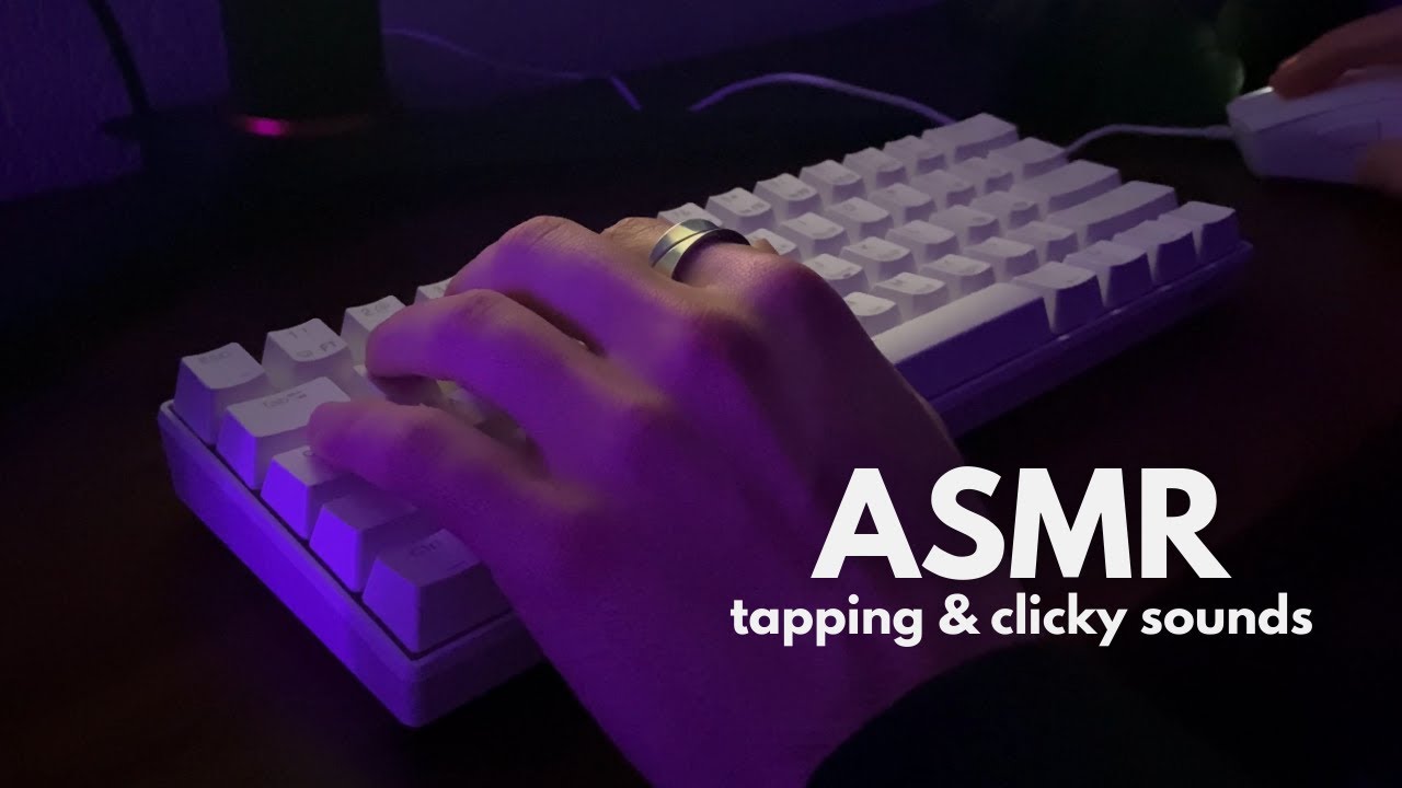 ASMR | Clicky Sounds, Inaudible Whispering & Tapping on Keyboard ⌨️ ...