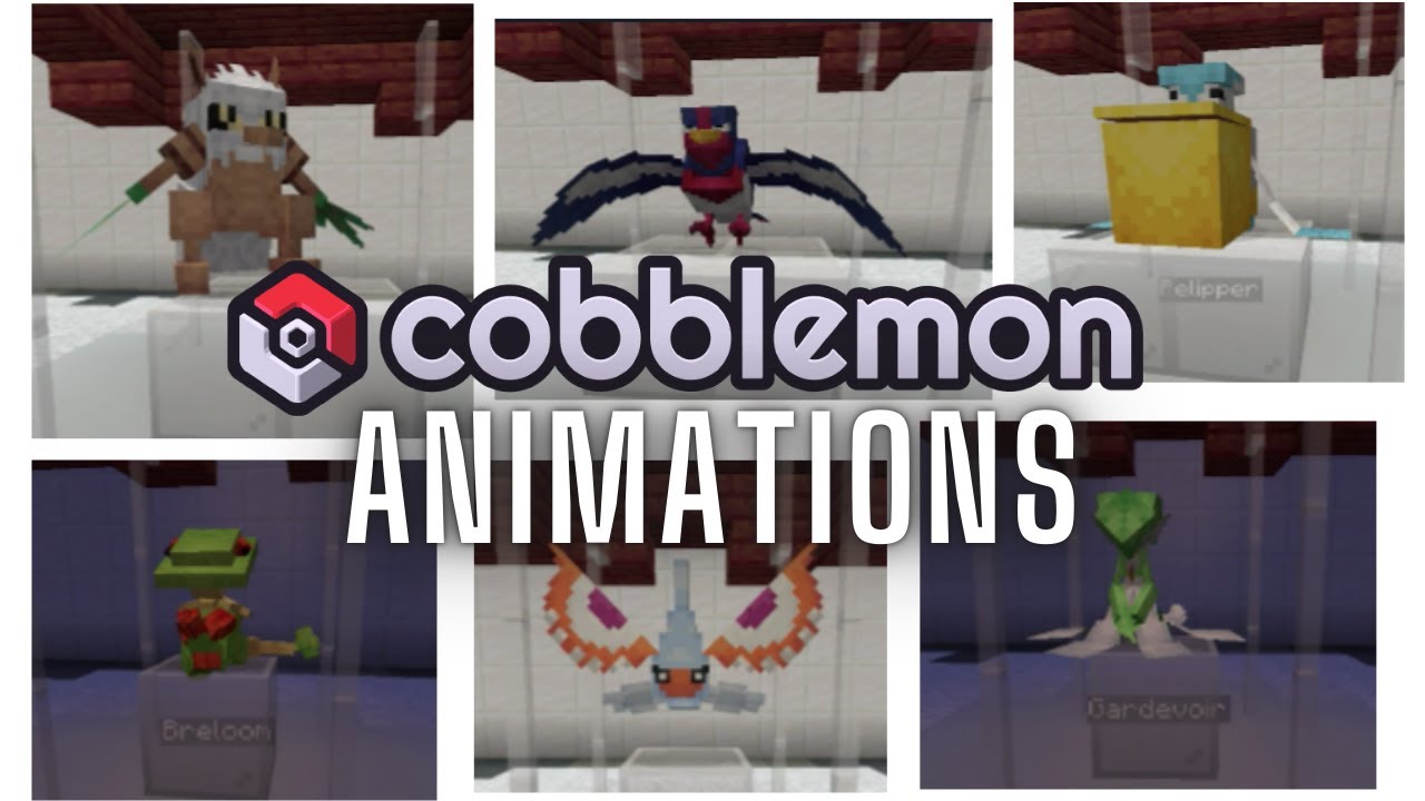 COBBLEMON : POKEMON ANIMATIONS (PART - 12) #Minecraft #Pokemon # ...