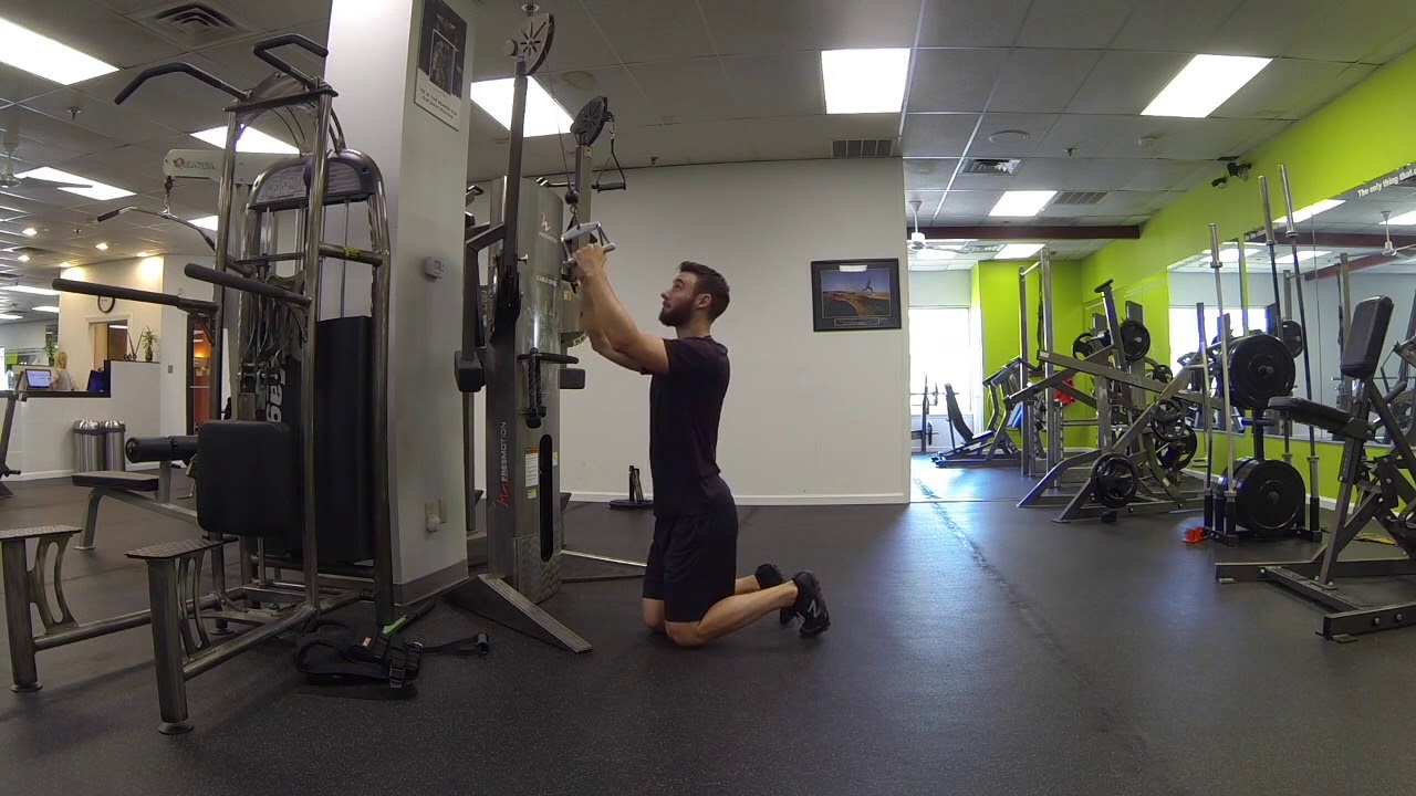 V-Bar Kneeling Cable Pull Down - YouTube