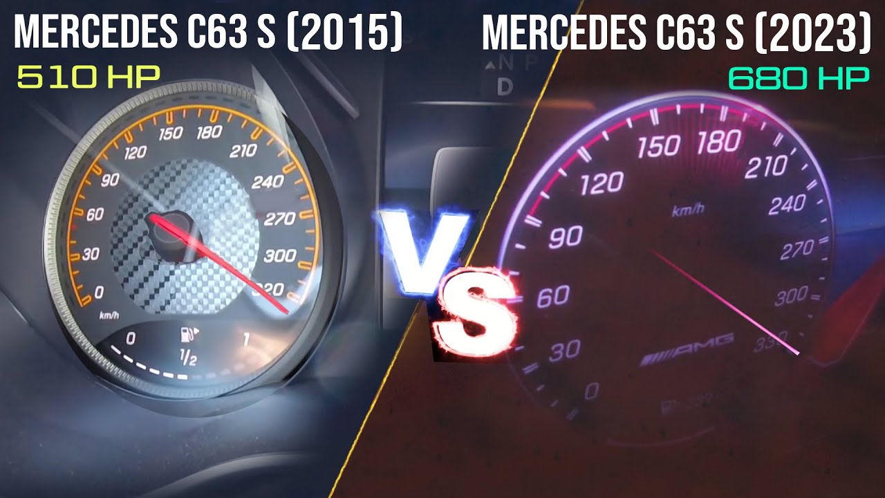 C63 S AMG - NEW VS OLD (W205 VS W206) | Acceleration Battle 0-200 KM/H ...