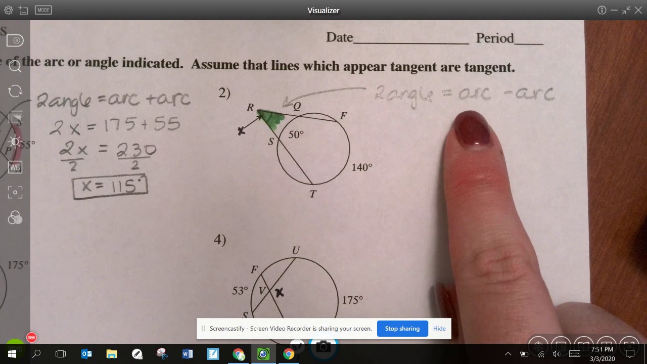 Find the exterior angle of a circle - YouTube