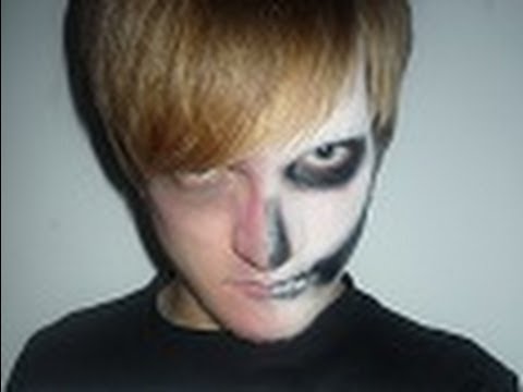 Halloween Makeup Tutorial: Half Bone, Half Skin Part 1 - YouTube