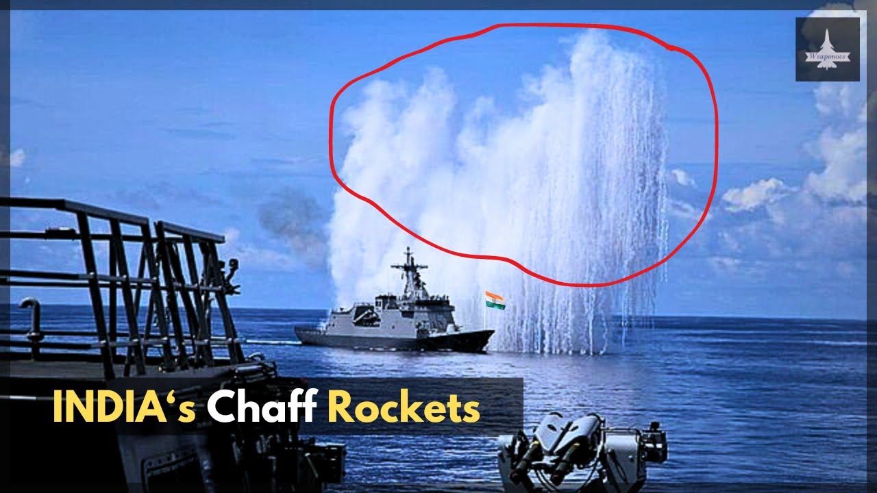 Indian Navy's Advanced Medium Range-Microwave Obscurant Chaff Rocket ...
