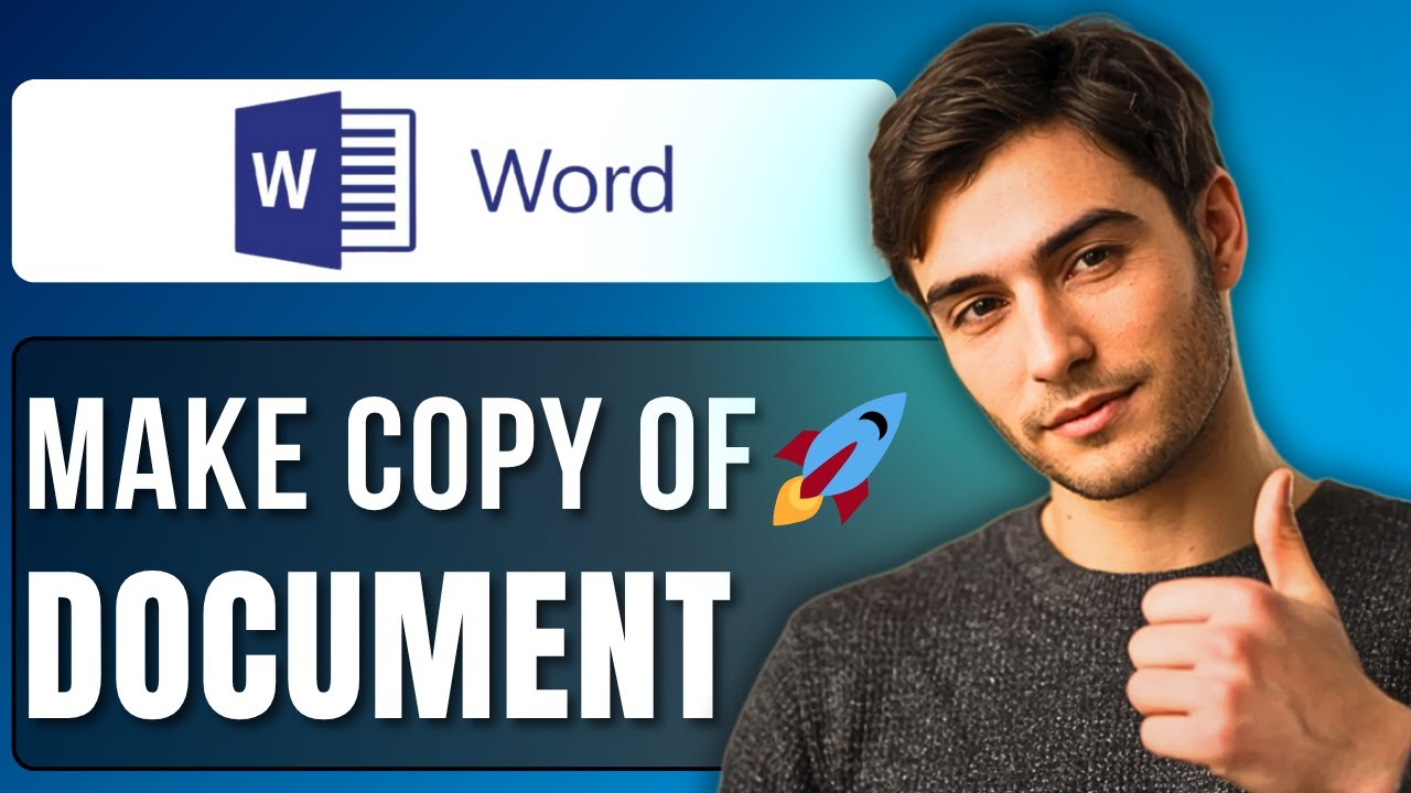 How to Make a Copy of a Word Document | Step By Step - YouTube