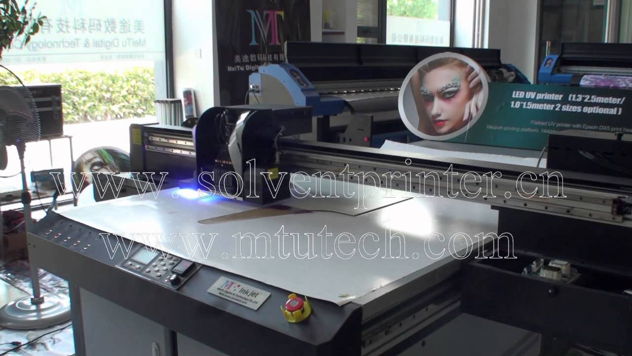 leather uv printer - YouTube