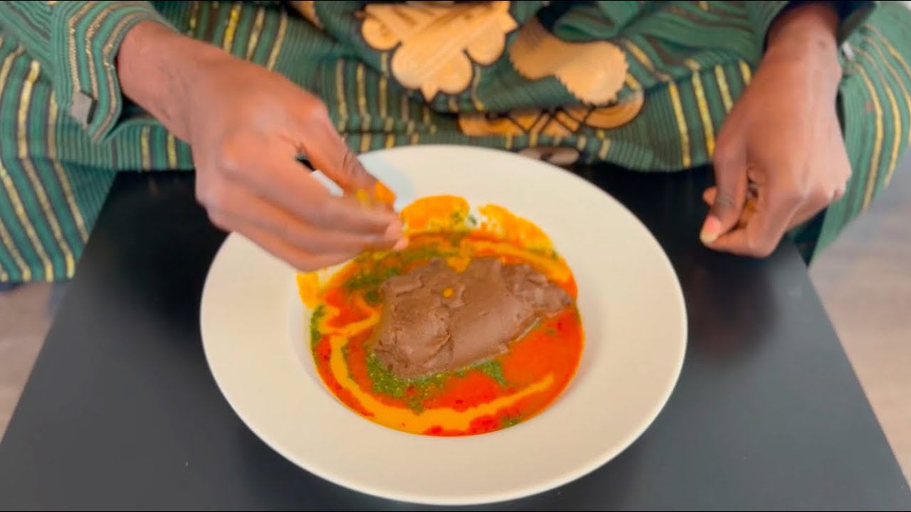 Eating Amala Pelu Gbegiri Ati Ewedu, Prepared By My Wife For Me in ...