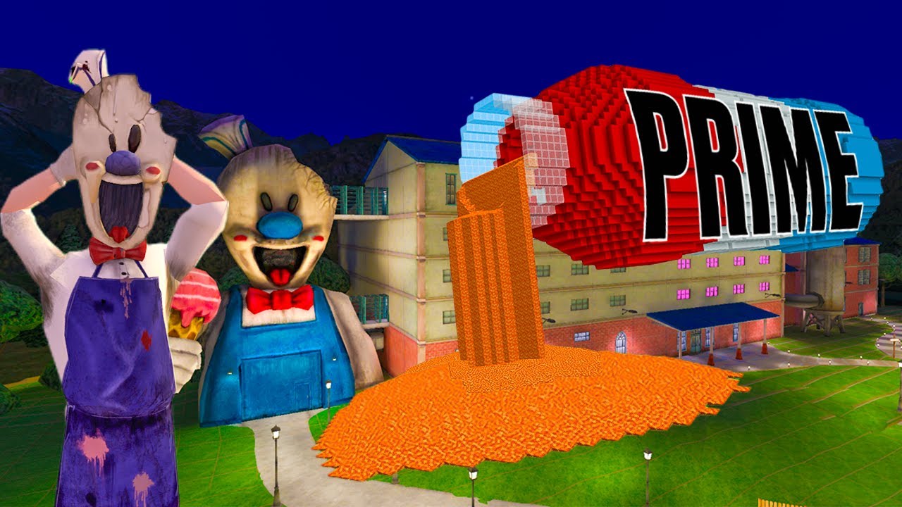 HELP PROTECT FACTORY FROM LAVA! Ice Scream VS Minecraft! Funny Moments ...