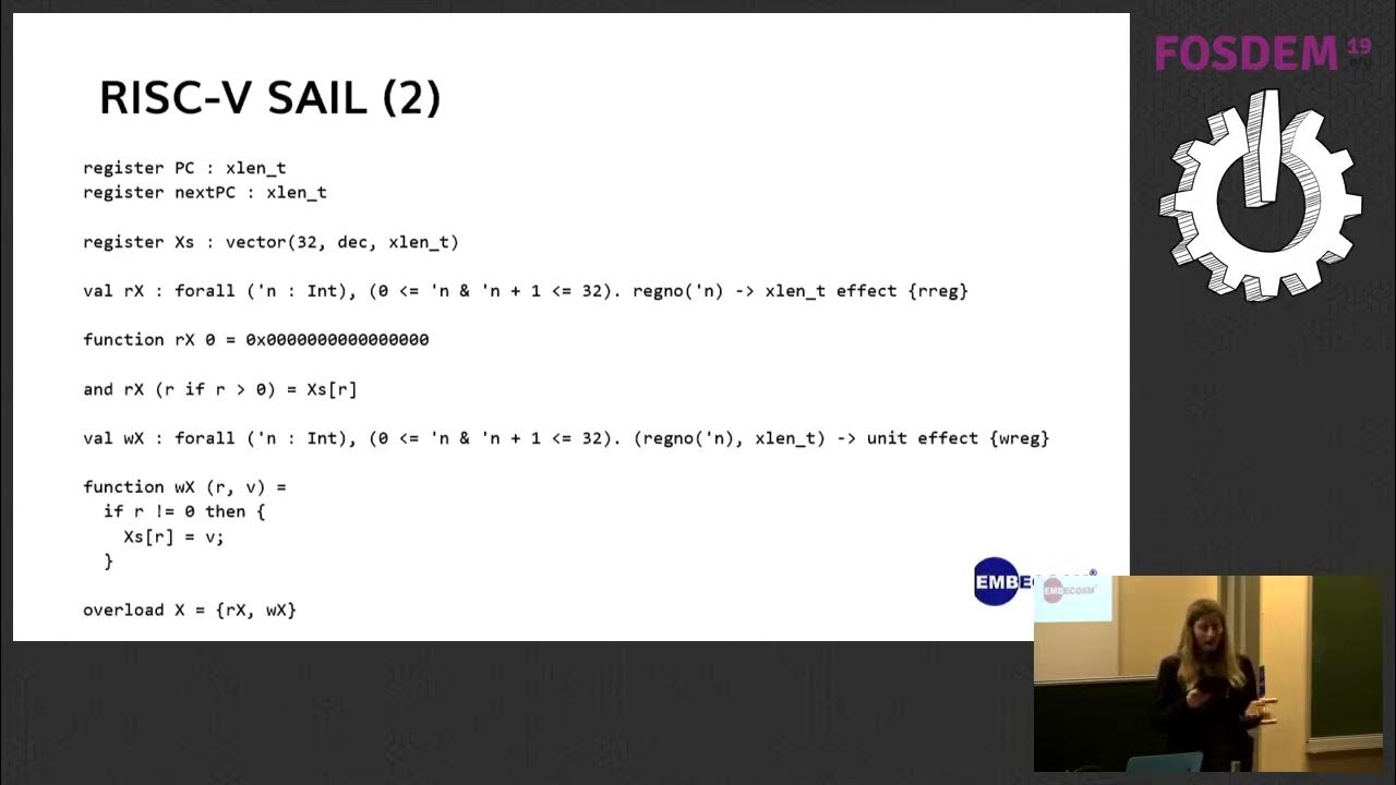 Using SAIL to generate GNU assembler disassembler and simulator for RISC V - YouTube