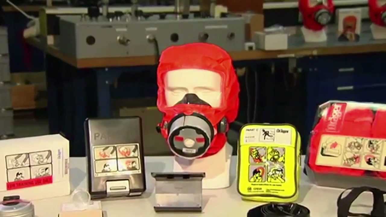 Dräger Brandfluchthaube "Parat C" bei HAUSER im Sortiment - YouTube