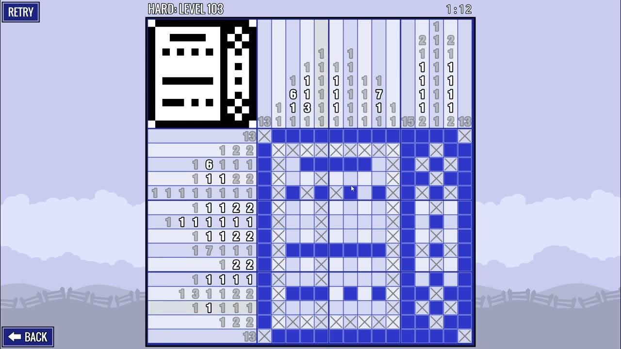 Picross Touch (Hard Level 103) Gameplay and Tutorial - YouTube