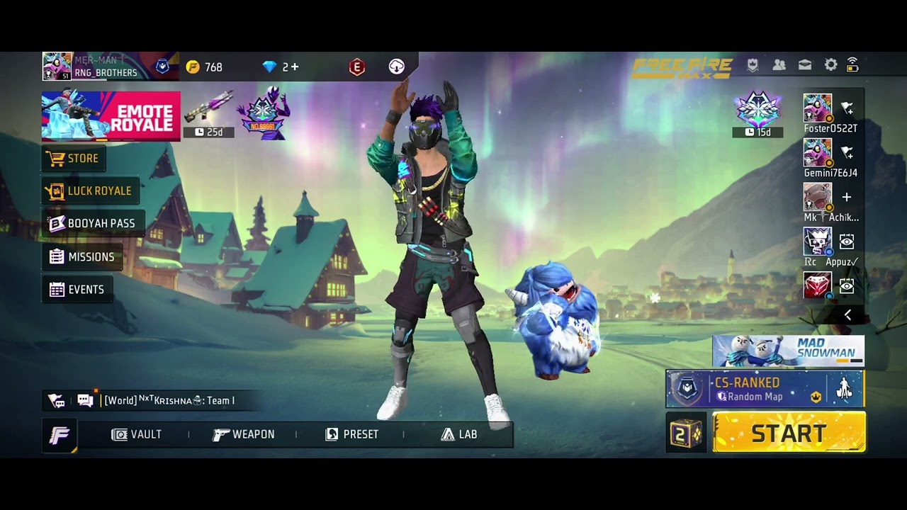 free fire starting game play video - YouTube