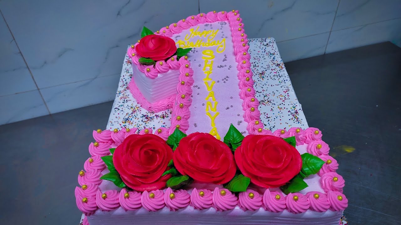1st Birthday Cake ONE Number Cake Satisfying Cake Decorating ...