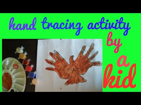 Hand tracing art for kids,छोटे बच्चों के लिए ट्रेसिंग art, painting ...