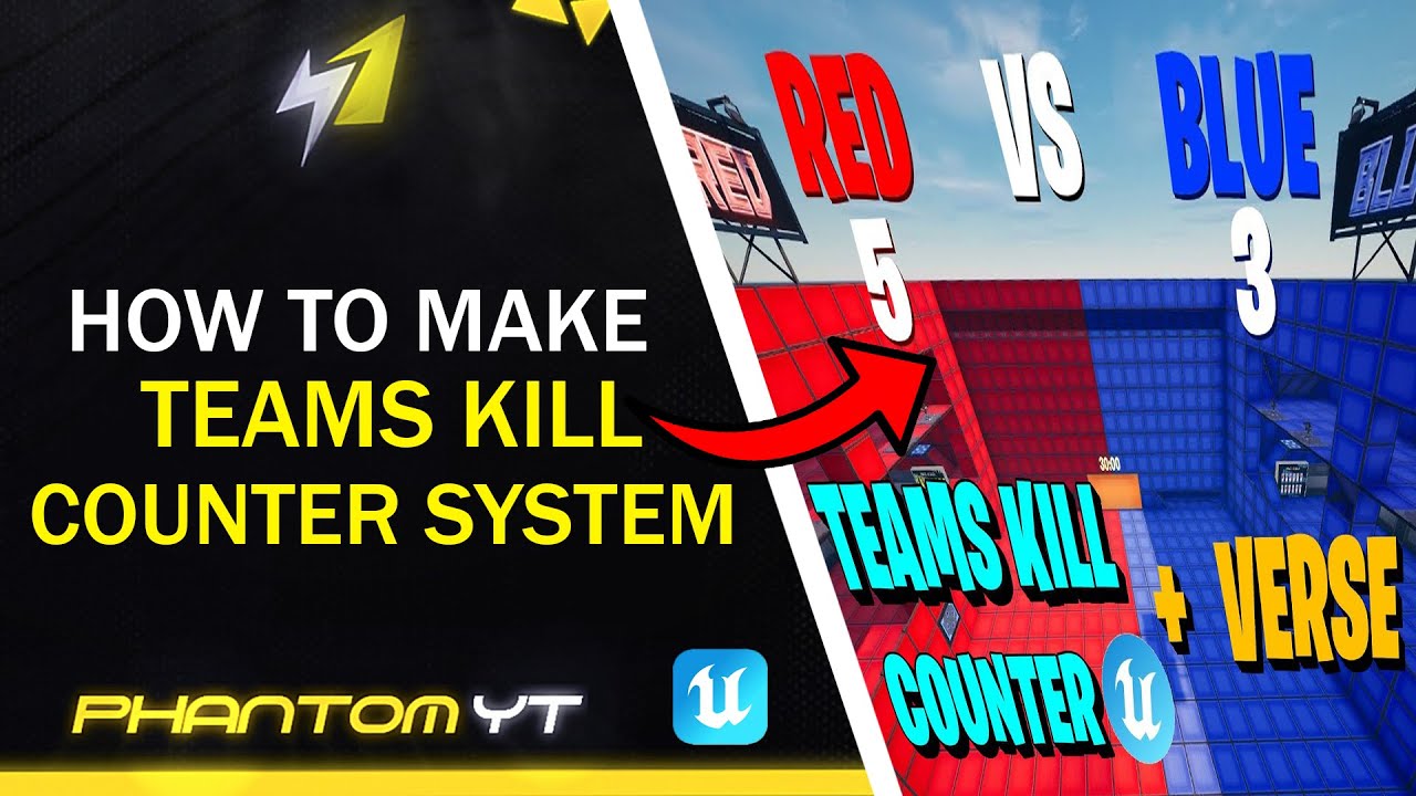 How to make red vs blue teams kill counter #fortnite #uefn #tutorial ...