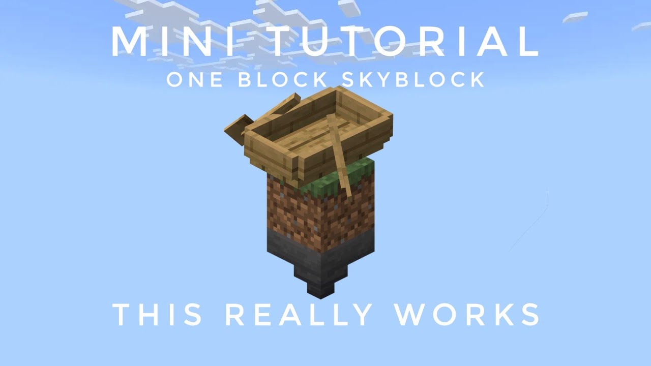 How to use the hopper in Minecraft's One Block Skyblock. - YouTube