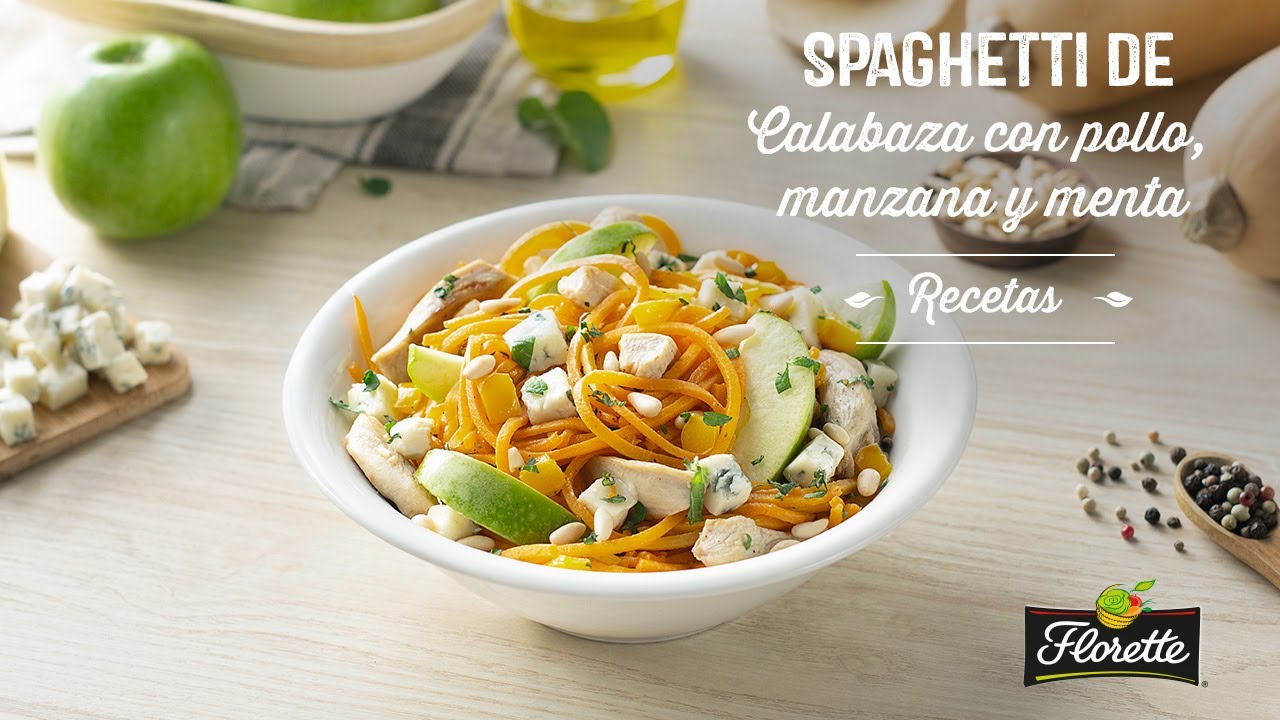Spaghetti de Calabaza con Pollo, Manzana y Menta - Recetas Florette ...