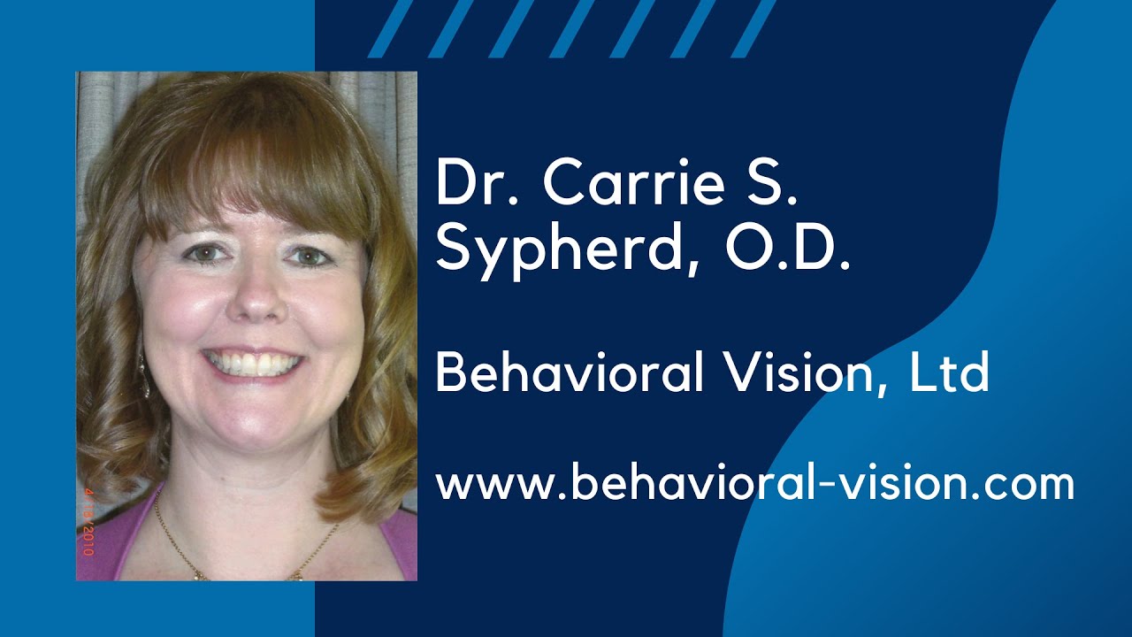 Dr Carrie Sypherd, OD with Behavioral Vision, talks about how vision ...