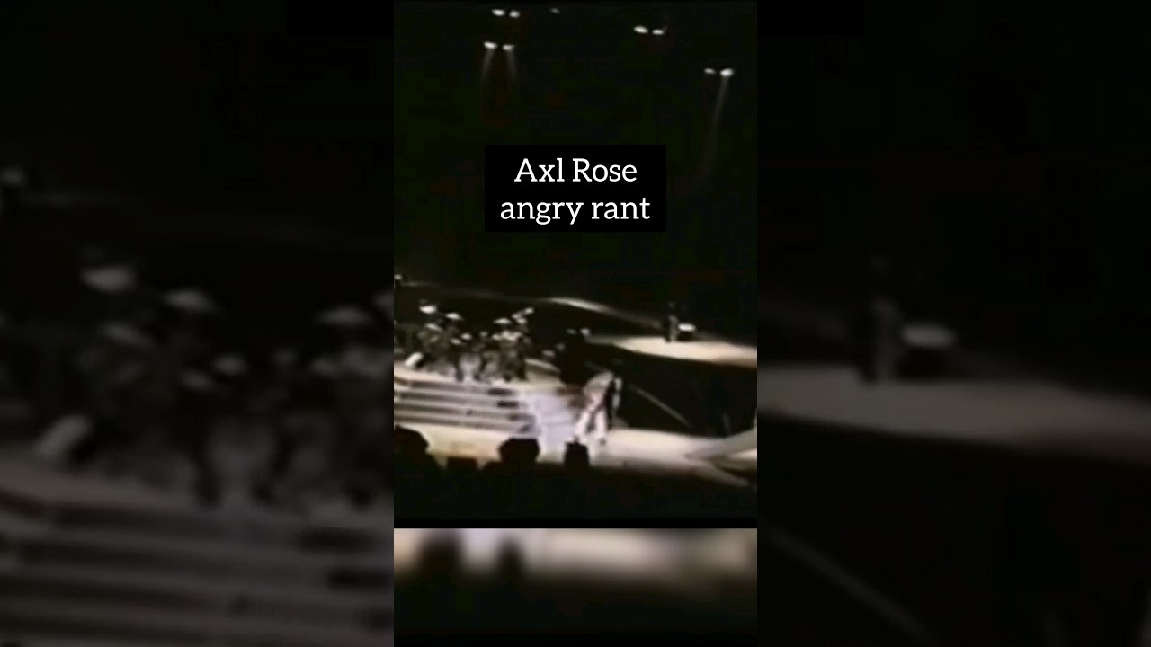 Axl Rose angry because ppl throwing stuff #axlrose #gunsnroses #shorts ...