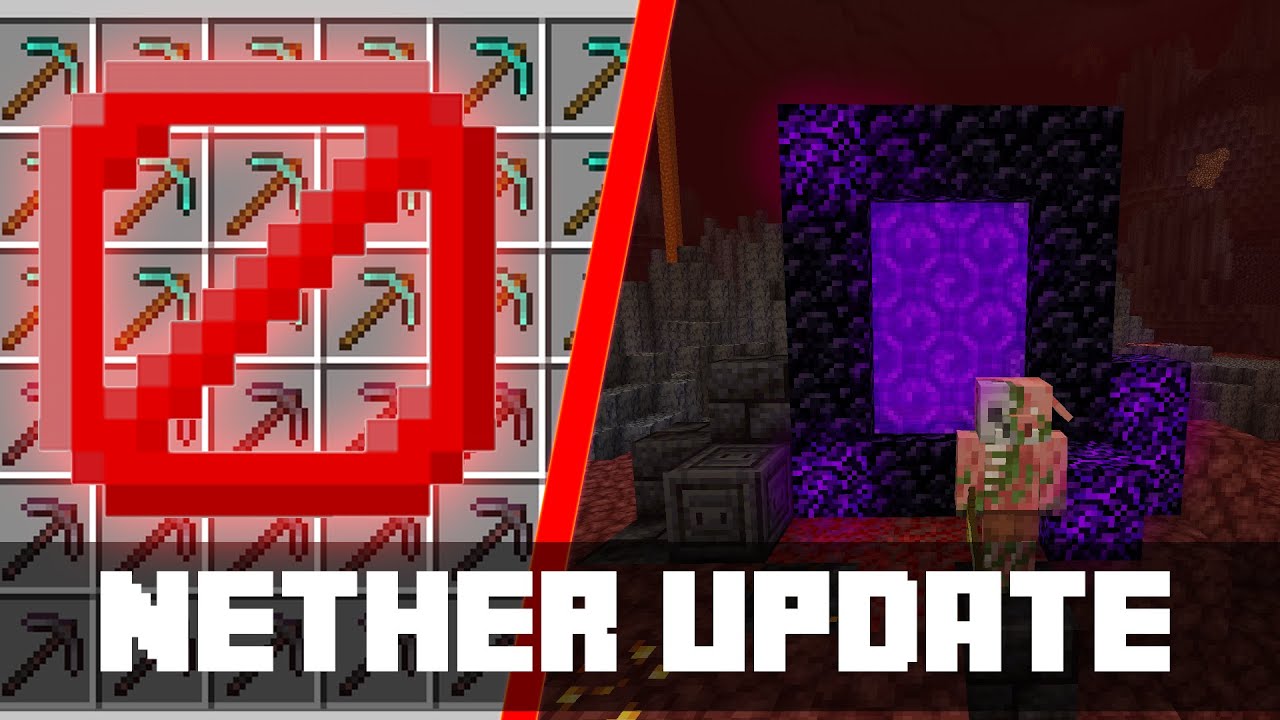 FAIRE UN PORTAIL DU NETHER SANS DIAMANTS ! NETHER UPDATE MINECAFT 1.16 ...