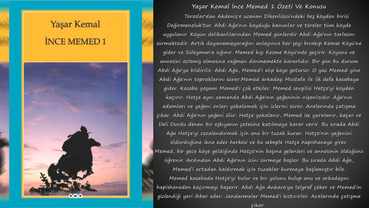 İnce memed 1 - Özet Ve Konusu Nedir? & Yaşar Kemal | www ...