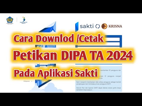 Cara Download atau Cetak Petikan DIPA Tahun 2024 Pada Aplikasi Sakti