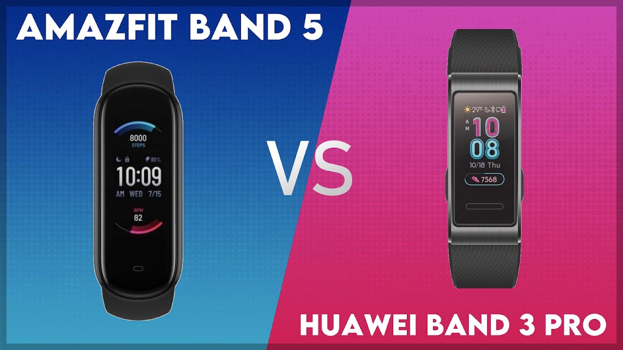 Amazfit Band 5 vs Huawei Band 3 Pro Comparison - YouTube