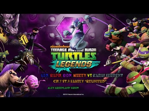 TMNT Legends - Leo, Raph, Don, Mikey VS Karai Serpent - Chapter 7 Stage ...
