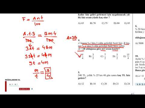 FAİZ PROBLEMLERİ TESTİ
