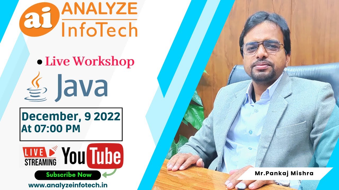 Live Workshop On Java Day 01 Analyze Infotech Youtube