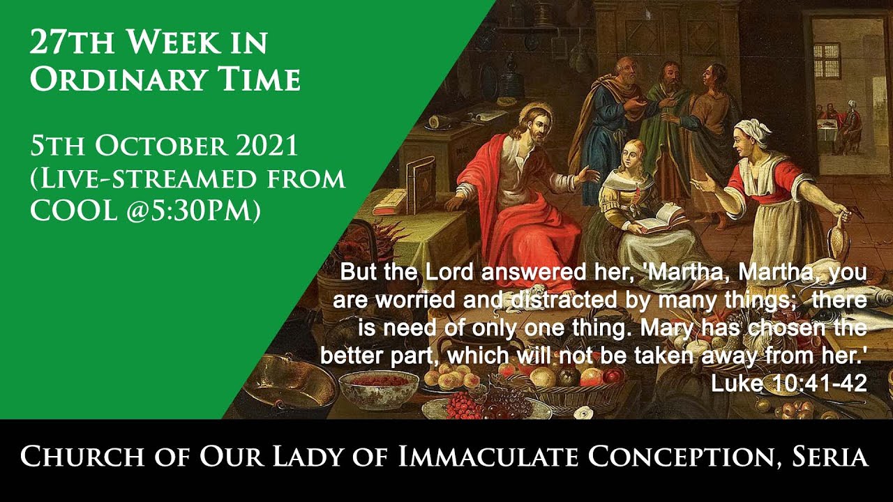 27th Week in Ordinary Time - Tuesday (5/10/2021) - YouTube