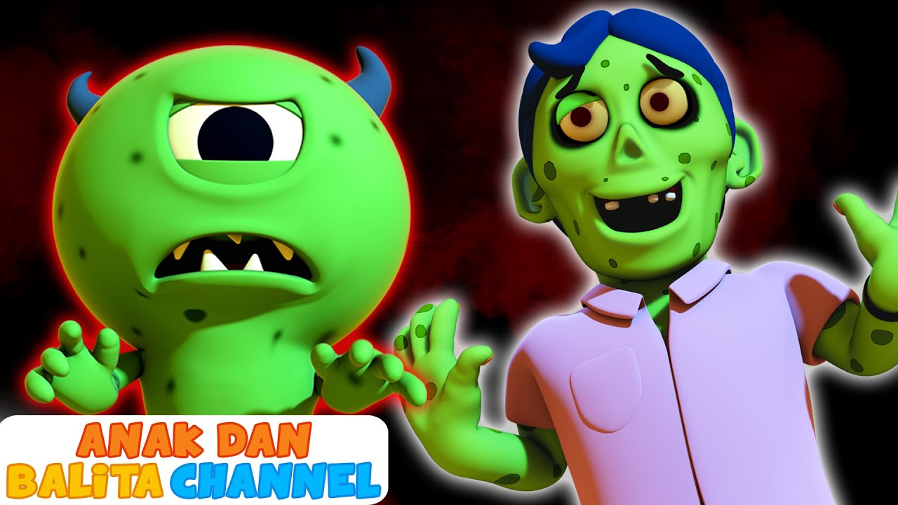 🧟Zombie Punya Monster Kecil | Lagu seram seram untuk anak | ABC Bahasa ...